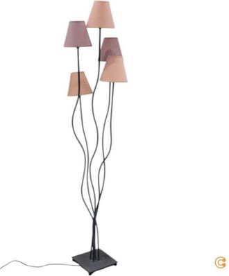 Kare Design Neuwertig] Kare Stehleuchte Lampe Leuchte Flexible Berry Cinque 5 Flg Rosa Stahl B-Ware