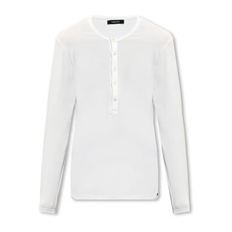 Tom Ford Henley T-Shirt - - Tops - Herren - Wei&szlig; - S