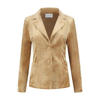 Hart by Helena Hart Kurzes Samtkleid 7424uni Camel - - Jackets - Damen - Beige - XS