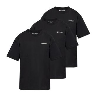 Palm Angels Logo T-Shirt Dreierpack - - Tops - Herren - Schwarzk - M