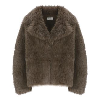 Betta Corradi Femme, Vestes, Brun, Taille: 36 FR Manteau en fourrure synth&eacute;tique