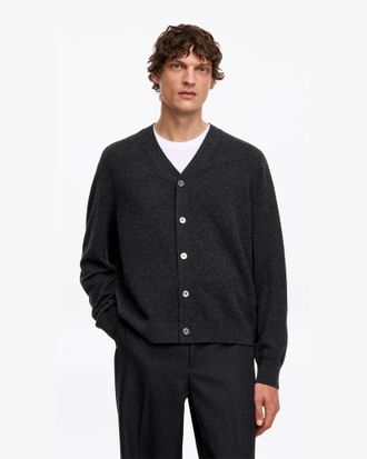 Arket Feinstrickjacke Aus Wolle -Grau