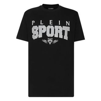 Plein Sport Homme, Tops, Noir, Taille: L T-Shirt Col Rond