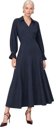 Kocca Femme, Robes, Bleu, Taille: 40 FR Robe portefeuille &agrave; manches bouffantes