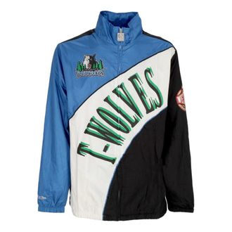 Mitchell & Ness NBA Gebogener Retro Windbreaker - - Jackets - Herren - Mehrfarbig - M