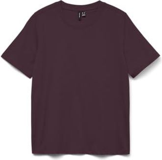 Vero Moda Vero Moda Vmpaula S/S T-Shirt GA Noos pour Femme, Vin, M