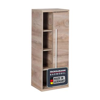 Fackelmann Midischrank Stanford/Badschrank mit ged&auml;mpften Scharnieren/Ma&szlig;e (B x H x T): ca. 42 x 106 x 32 cm/hochwertiger Schrank/Anschlag: rechts/Korpus: Braun 