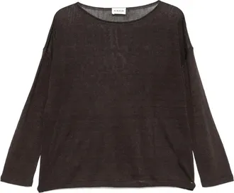 P.A.R.O.S.H. pull à encolure bateau - Marron