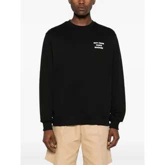 Dr&ocirc;le de Monsieur Logo-Print Cotton Sweatshirt - Black