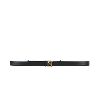 Elisabetta Franchi Femme, Accessoires, Noir, Taille: M Leather Belt with Buckle