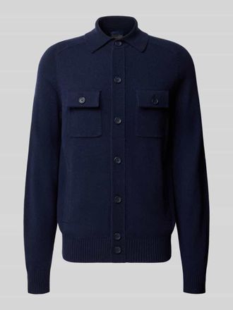 Christian Berg Regular Fit Strickjacke aus Woll-Kaschmir-Mix mit Brusttaschen