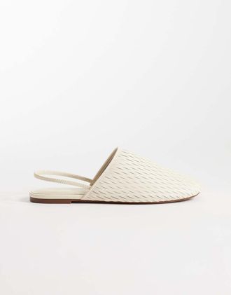 Calvin Klein Pumps aus Netzstoff in Creme mit Fersenriemen-Neutral