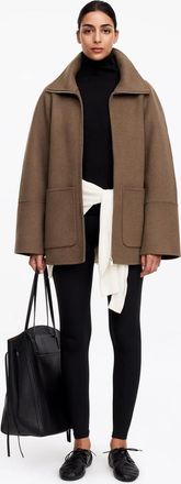 Arket Doubleface-Jacke Aus Wollmischung -Braun