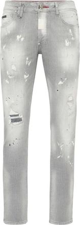 Philipp Plein Homme, Jeans, Gris, Taille: W32 Hexagon Super Jeans droits