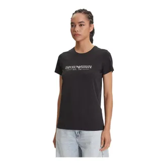 Emporio Armani Damen, Oberteile, Schwarzk, LGröße