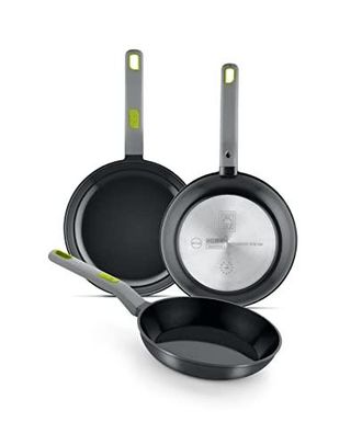 Bra Life | Lot de 3 po&ecirc;les de 20, 24, 28 cm en aluminium coul&eacute;, compatible avec tous types de sources de chaleur