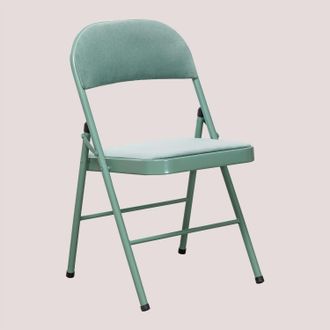 Sklum 2er Set Klappst&uuml;hle aus Samt Keiren Iceberg