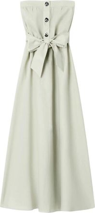 A|X Armani Exchange Femme, Robes, Vert, Taille: 38 FR Long Linen Poplin Dress