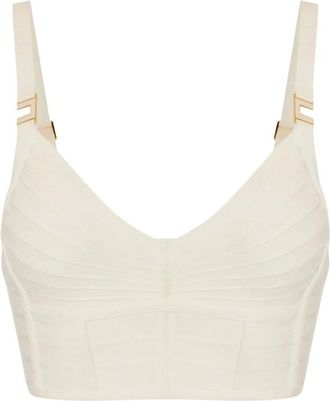 Elisabetta Franchi Femme, Tops, Blanc, Taille: 40 FR Top sans manches