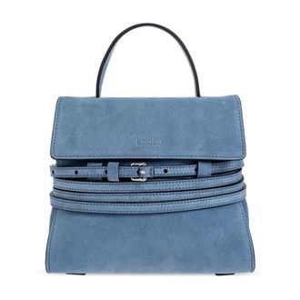Moschino Tie Me Suede Bag - - Bags - Damen - Blau - ONE SIZE