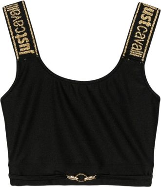 Just Cavalli Femme, Tops, Noir, Taille: 36 FR Top Court sans Manches
