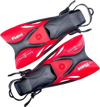 Aqualung Flame Kinderflosse Junior Flossen (Kirsch rot transparent, 33 - 36)