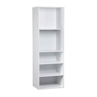 Sweeek Alices Home - Module Dressing avec 5 étagères. Blanc. Panneaux stratifiés