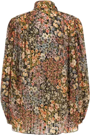Valentino Garavani Floral Silk Lam&eacute; Shirt - Multi-Color