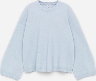 Arket Pullover Aus Alpakawolle Und Wolle -Blau