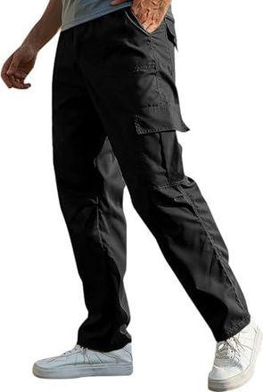 Generic MJGkhiy Pantalon De Travail Homme Cargo &Eacute;lastique Randonn&eacute;e Tactique Militaire Pantalon Chino avec Plusieurs Poches Baggy Stretch Treillis Combat Jogg