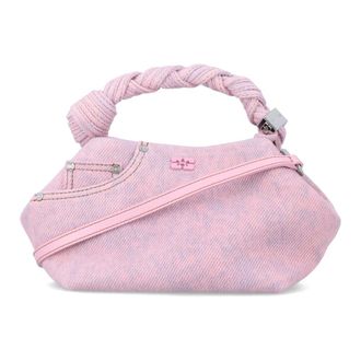 Ganni Femme, Sacs, Rose, Taille: ONE Size Denim Small Bou Bag