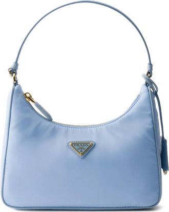 Prada mini sac cabas Re-Edition - Bleu