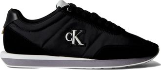 Calvin Klein Herren Retro Runner ESS Mix Mat Ym0Ym01361 Niedrig, Black (Black/Stormfront/Vaporous White), 45 EU
