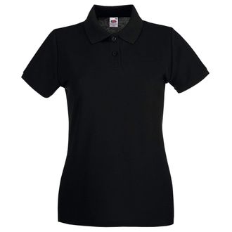 Fruit Of The Loom Polo Lady-Fit - Farbe: Black - Gr&ouml;&szlig;e: XXL
