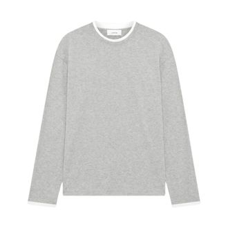 Lardini Homme, Tops, Gris, Taille: XL T-shirt &agrave; manches longues