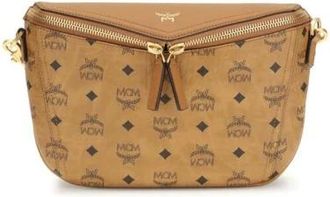 MCM Mcm, Homme, Sacs, Beige, Taille: ONE Size Sac bandouli&egrave;re en cuir de veau