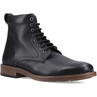 Hush Puppies Irwin Leder Herren SCHWARZE Stiefeletten