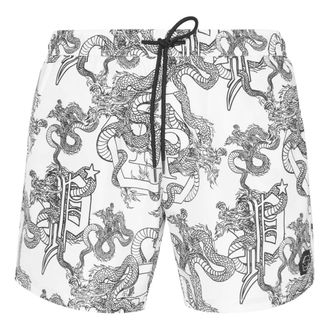 Philipp Plein Homme, Maillots de bain, Blanc, Taille: S Medium Boardshort