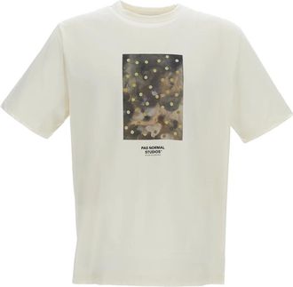 Pas Normal Studios Homme, Tops, Blanc, Taille: XL Off-Race Logo T-Shirt