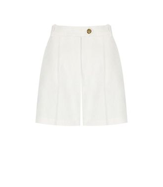 Elisabetta Franchi SHORTS IVOIRE ELISABETTA FRANCHI AVEC PINCES