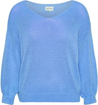 Americandreams Americandreams, Femme, Pulls, Bleu, Taille: 44 FR Milana LS Light Cotton Knit