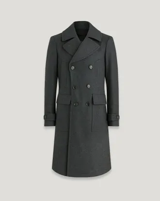 Belstaff Belstaff Manteau Milford pour homme Mélange de laine et cachemire Anthracite Taille 44