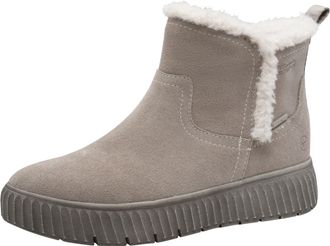 Tamaris Comfort Damen Step IN Stiefelette aus Leder Gef&uuml;ttert, Grau (Lt Grey), 36 EU