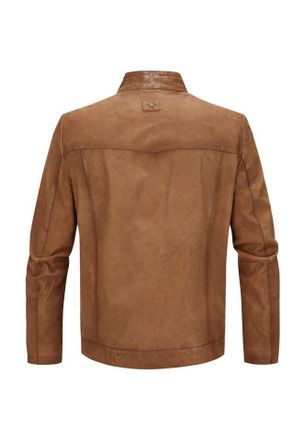 Milestone Lederjacke MSBurling Herren Bikerjacke Jacke Leder klassisch normale Passform