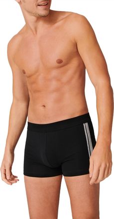 Schiesser Herren Shorts schwarz Baumwolle & Mix unifarben