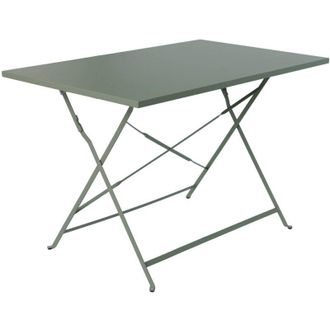 Sweeek Table de jardin bistrot rectangulaire pliable m&eacute;tal 110 x 70cm. 4 places