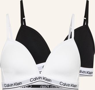 Calvin Klein 2er-Pack Bustiers Icon Cotton Stretch weiss
