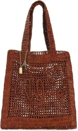 Chloé Shopper & Totes - Clay Brown Raffia Summer Banana Tote Bag - Gr. unisize - in Braun - für Damen