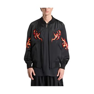 Yohji Yamamoto Homme, Vestes, Noir, Taille: L Kr1110 Bomber Jacket