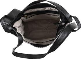 Think BAG 9030 Sac à bandoulière avec doublure textile pour femme Noir/combiné, Noir/Combi 9030